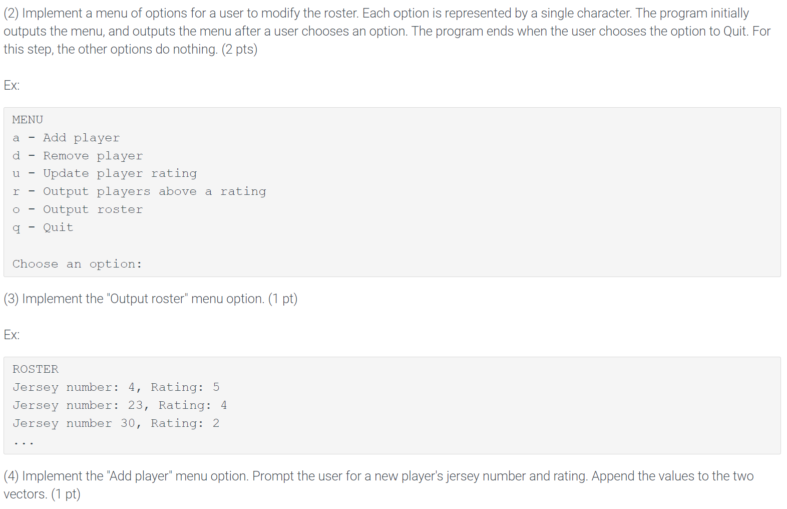 Solved 21.27 LAB*: Program: Soccer team roster | Chegg.com