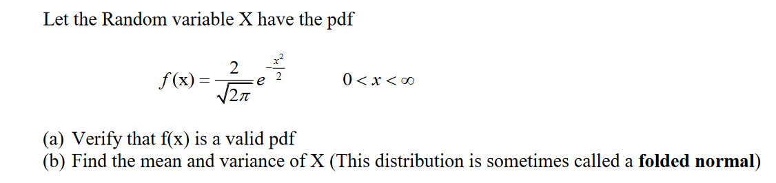 Solved Let the Random variable x ﻿have the | Chegg.com