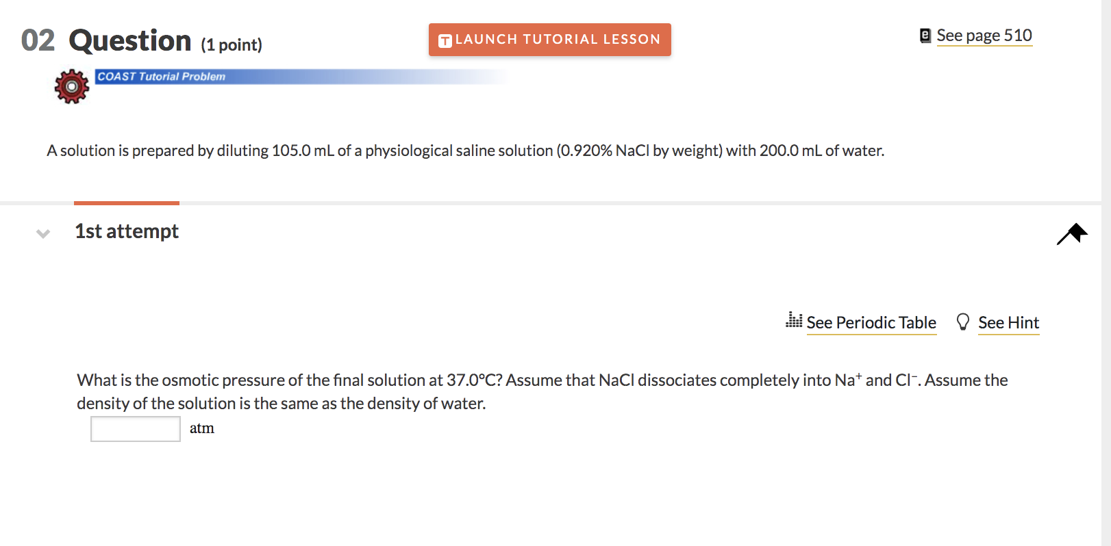 Solved 02 Question (1 point) T LAUNCH TUTORIAL LESSON @ See | Chegg.com