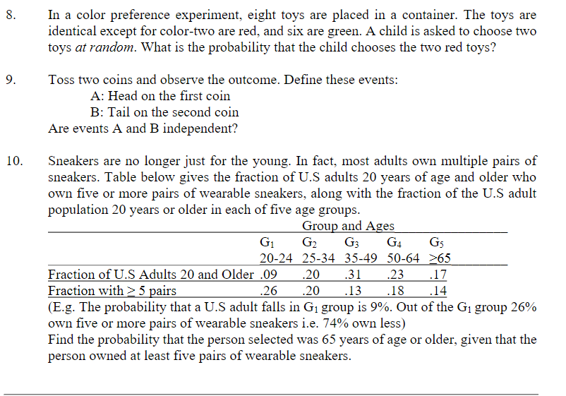 Solved In a color preference experiment, eight toys are | Chegg.com