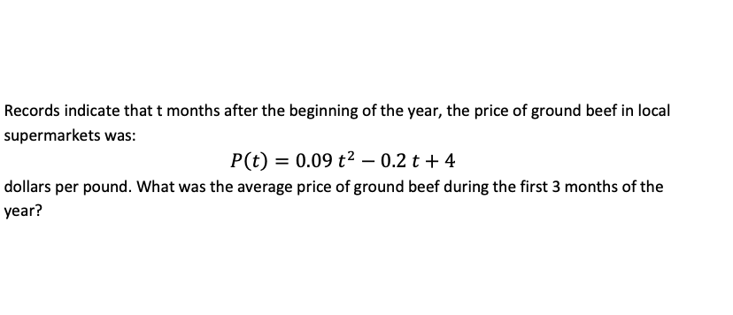 Solved Records indicate that t ﻿months after the beginning | Chegg.com