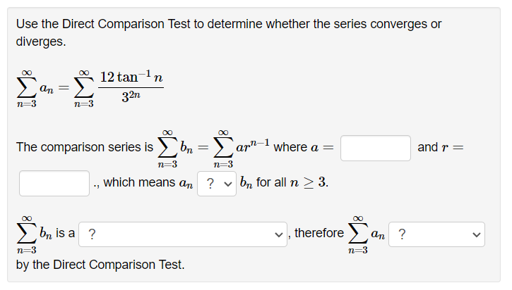 Solved Use the Direct Comparison Test to determine whether | Chegg.com