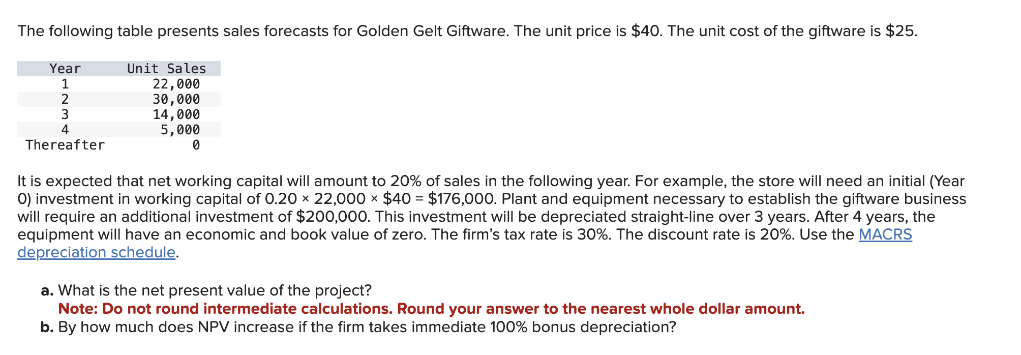 Solved The following table presents sales forecasts for | Chegg.com