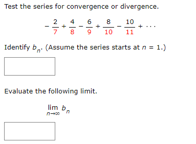 Solved Test the series for convergence or divergence. | Chegg.com