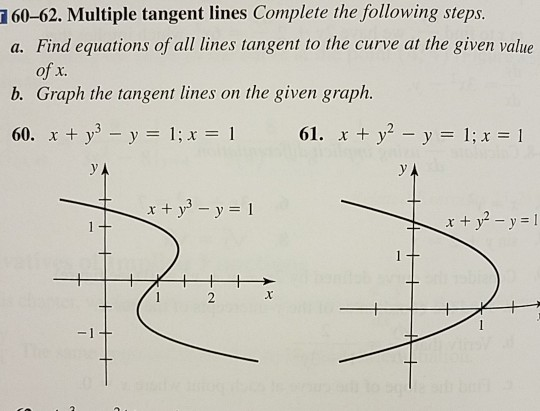 Solved 760–62. Multiple tangent lines Complete the following | Chegg.com