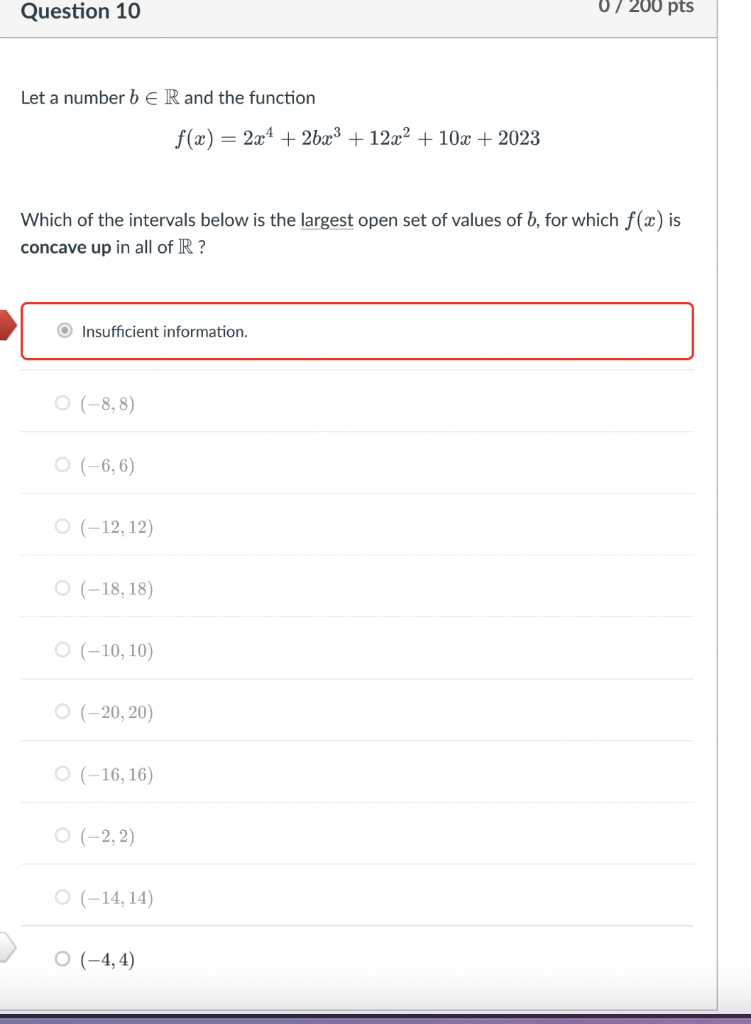 Let a number b∈R and the function | Chegg.com