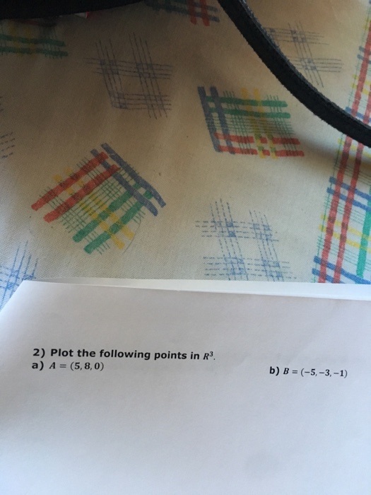 Solved Plot the following points in R^3. A) A= (5, 8, 0) b) | Chegg.com