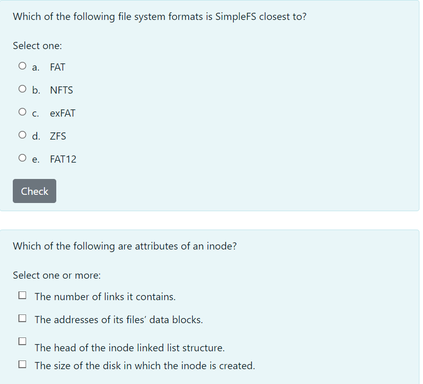 Solved Which of the following file system formats is | Chegg.com