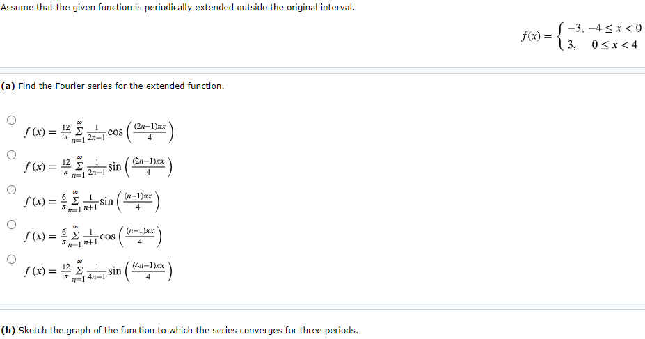 Solved Assume that the given function is periodically | Chegg.com