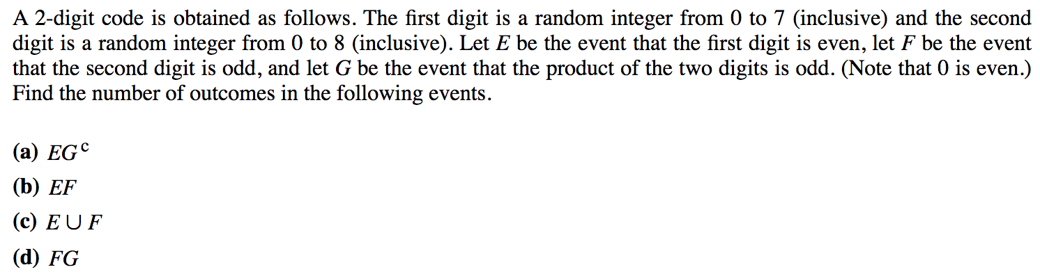 Solved A 2-digit code is obtained as follows. The first | Chegg.com