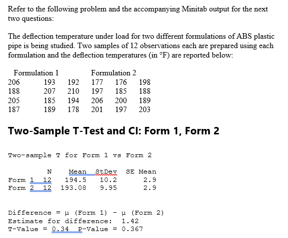 Solved 1. If I wanted to know whether the first formulation | Chegg.com