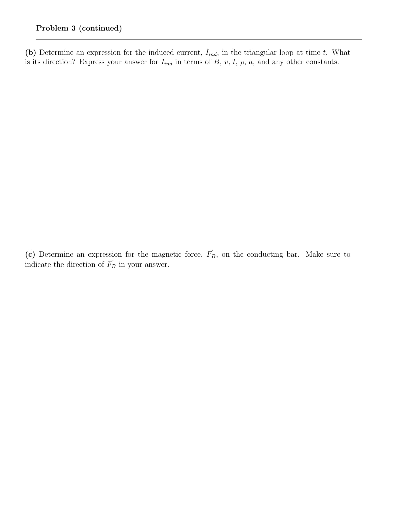 Solved Problem 3 (25 points) Two straight conducting rails | Chegg.com