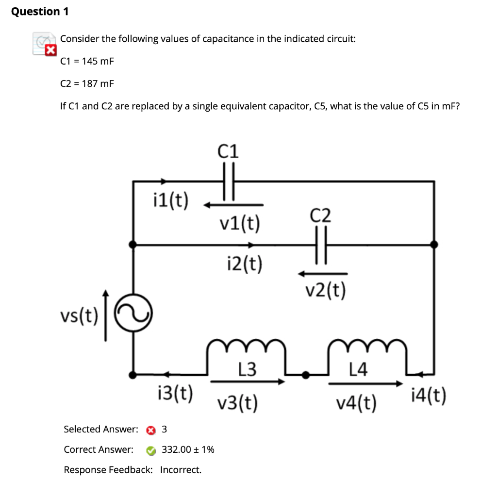 Solved Consider the following values of capacitance in the | Chegg.com