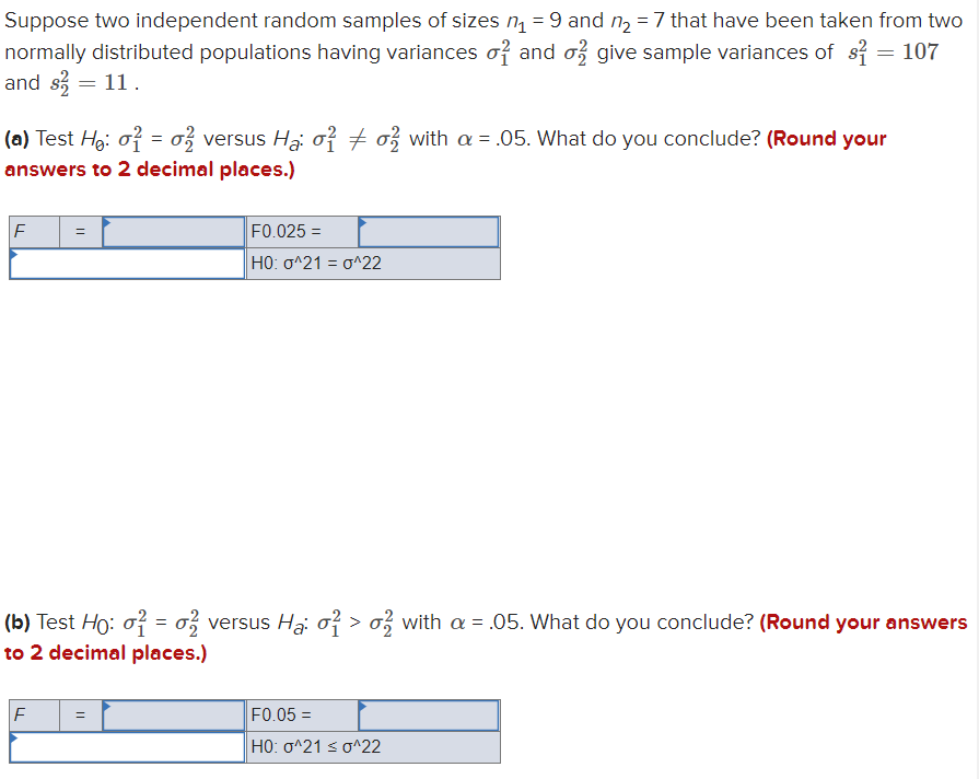 Solved Suppose two independent random samples of sizes n1 = | Chegg.com