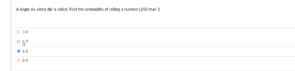 Solved A single six sided die is rolled. Find the probwility | Chegg.com