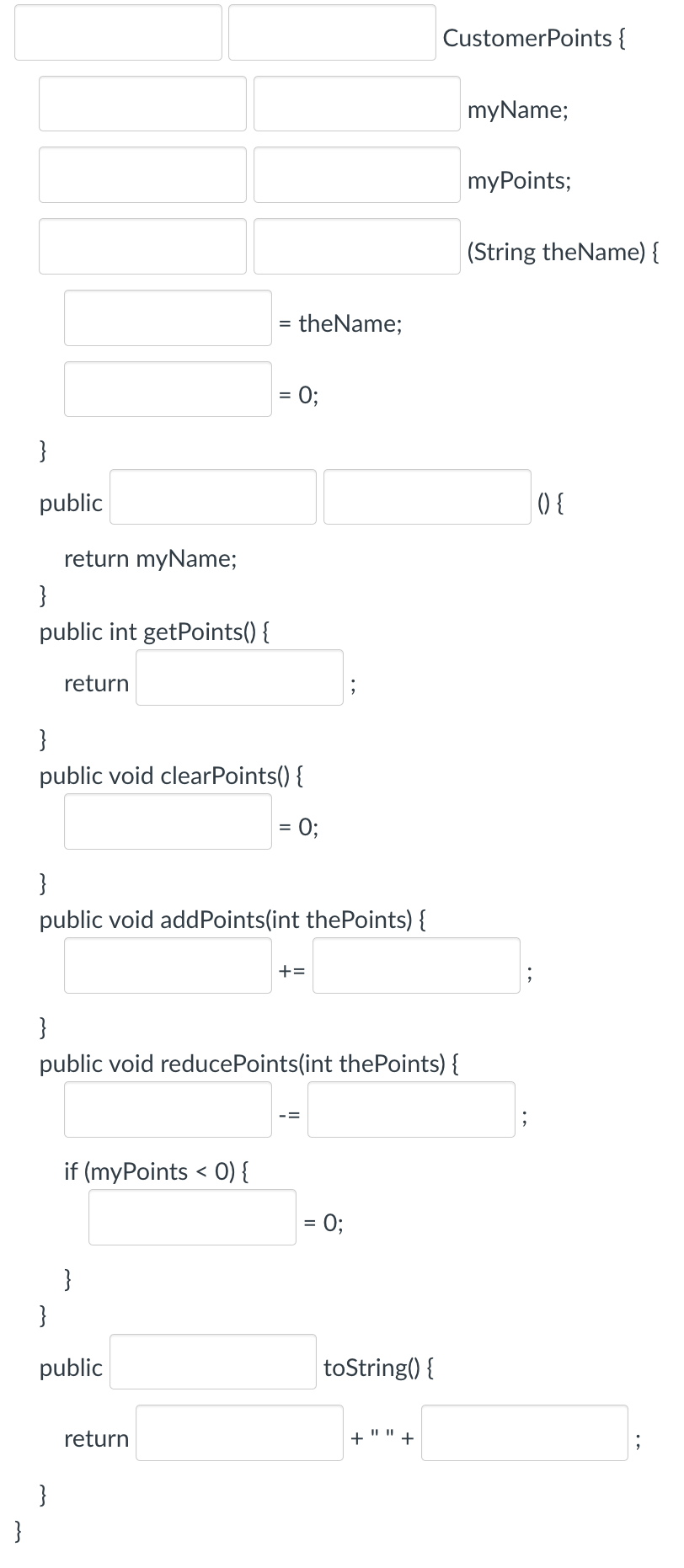 Solved ClassesA CustomerPoints class maintains information | Chegg.com