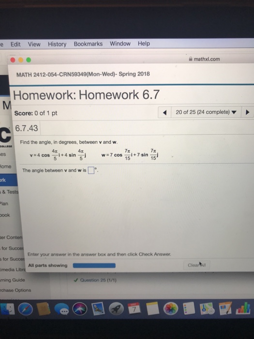Solved e Edit View History Bookmarks Window Help mathal.com | Chegg.com