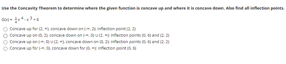 Solved Use the Concavity Theorem to determine where the | Chegg.com
