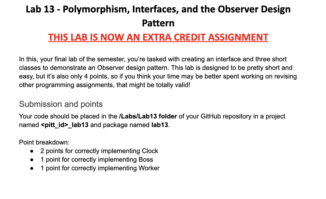 Solved Pattern THIS LAB IS NOW AN EXTRA CREDIT ASSIGNMENT In | Chegg.com