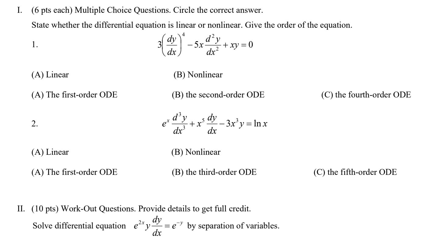 Solved Multiple Choice Questions. Circle the correct | Chegg.com