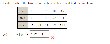 Solved Decide which of the two given functions is linear and | Chegg.com