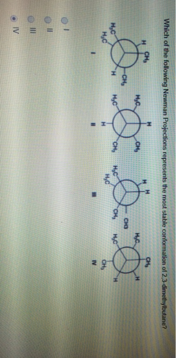Solved Which of the following Newman Projections represents | Chegg.com