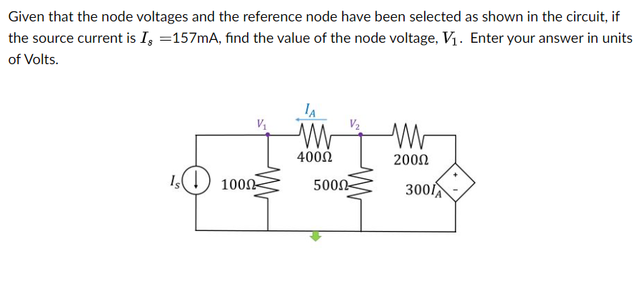 Solved Given that the node voltages and the reference node | Chegg.com