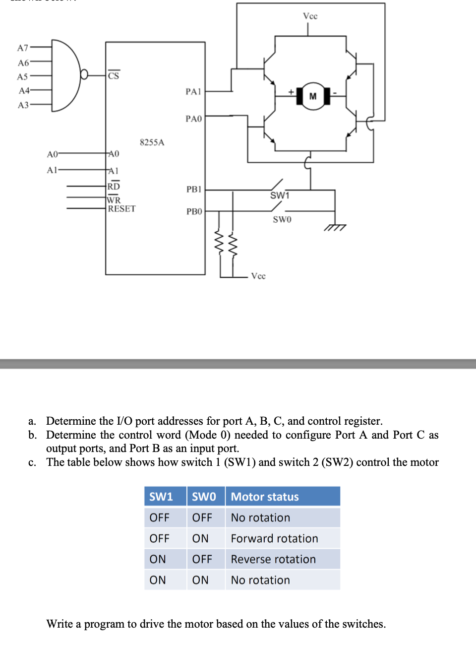 Solved Consider an 8086 with an 8255 PPI that is used to | Chegg.com
