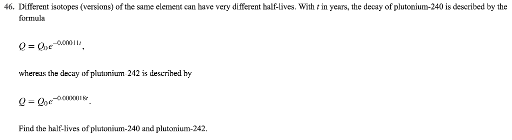 Solved 46. Different isotopes (versions) of the same element | Chegg.com