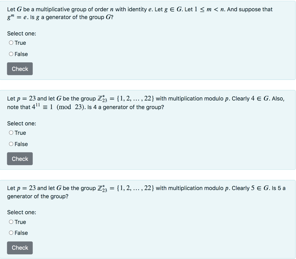 Solved Let G be a multiplicative group of order n with | Chegg.com