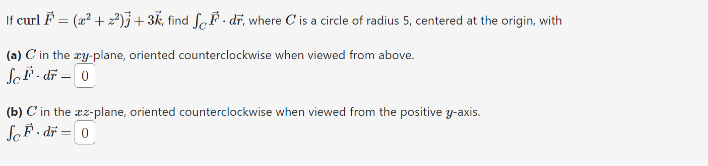 Solved If curl vec(F)=(x2+z2)vec(j)+3vec(k), ﻿find | Chegg.com