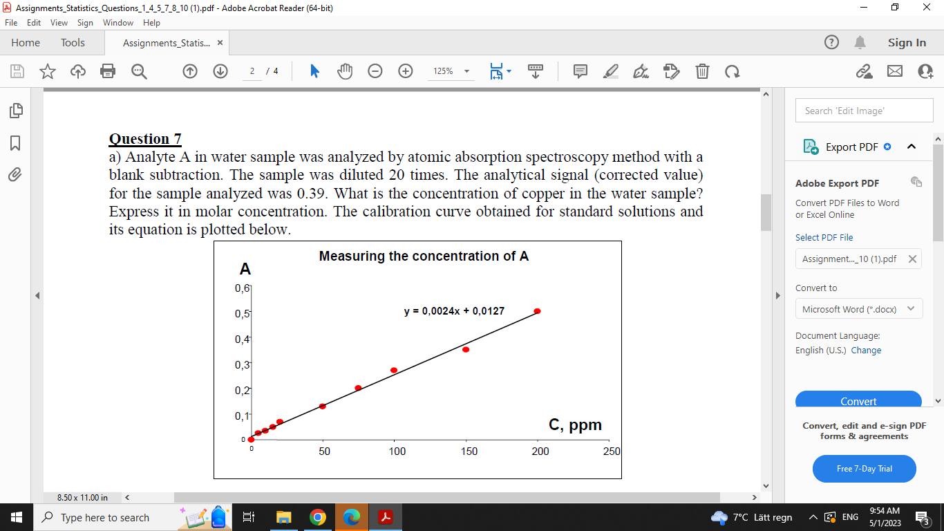 Assignments_Statistics_Questions_1_4_5_7_8_10 | Chegg.com