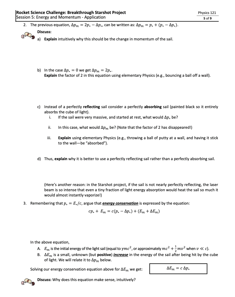 A Rocket Science Challenge: Breakthrough Starshot | Chegg.com