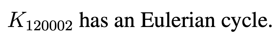 Solved K120002 has an Eulerian cycle. | Chegg.com
