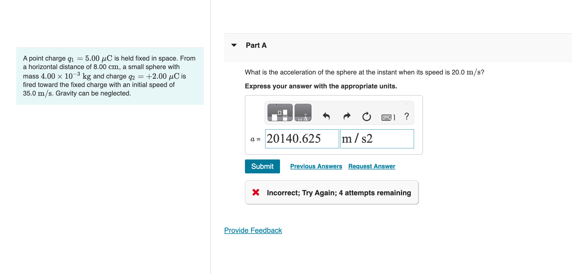 Solved A point charge q1=5.00μC is held fixed in space. From | Chegg.com
