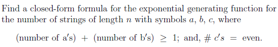 Solved Find a closed-form formula for the exponential | Chegg.com