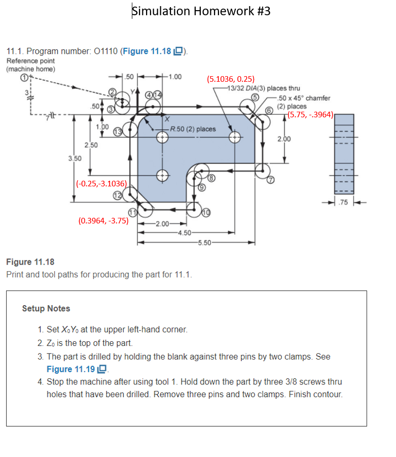 Simulation Homework \#3 11.1. Program number: O1110 | Chegg.com