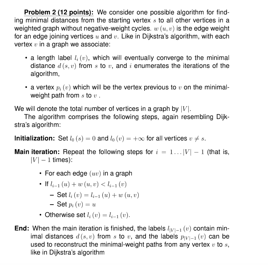 Problem 2 (12 points): We consider one possible | Chegg.com