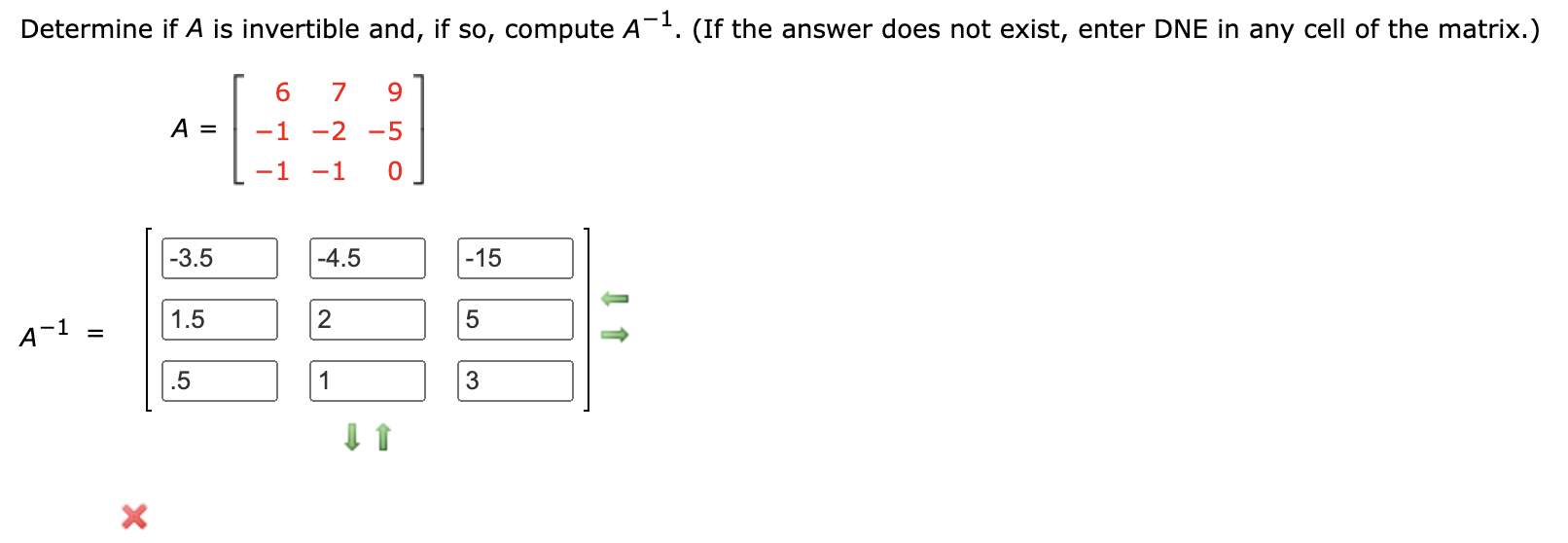 Solved Determine if A is invertible and, if so, compute A−1. | Chegg.com