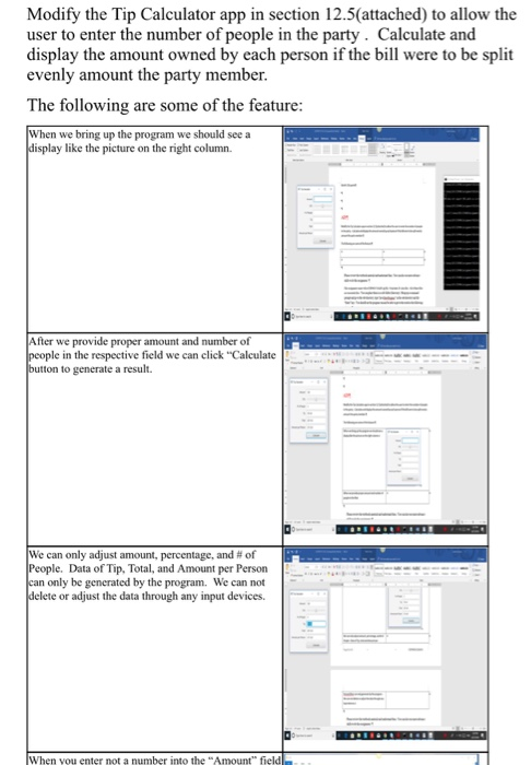 Modify the Tip Calculator app in section | Chegg.com