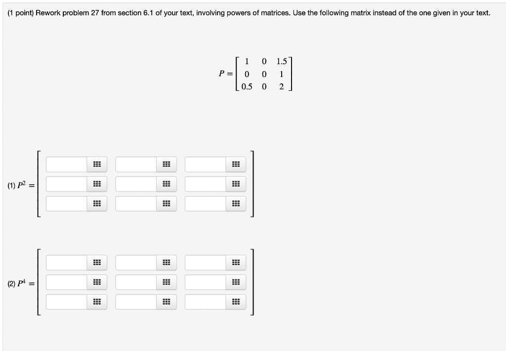 Solved 1 Point Rework Problem 27 From Section 6 1 Of Your