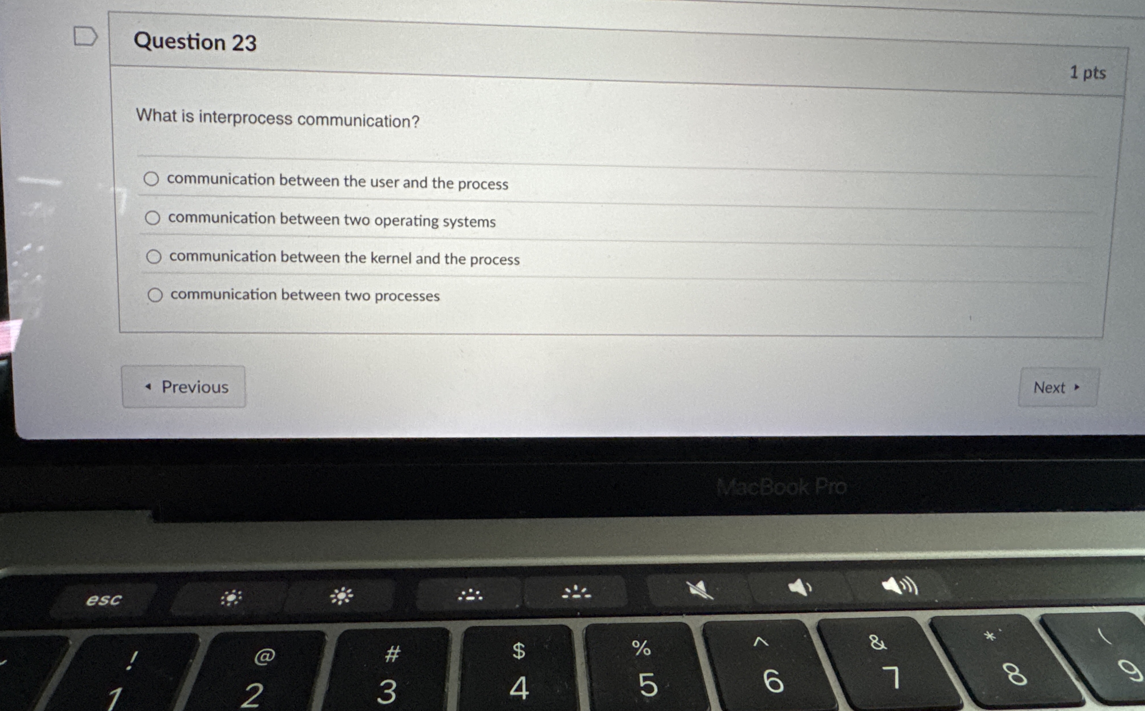 Solved Question 23What is interprocess | Chegg.com