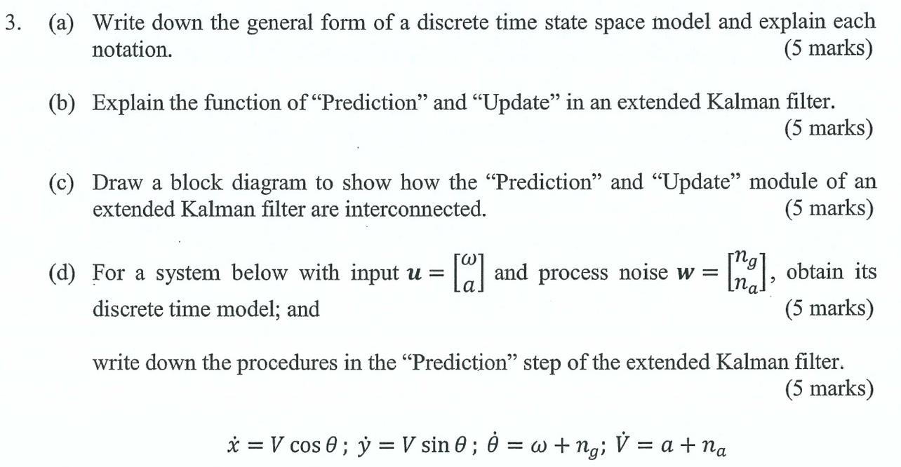 Solved (a) Write down the general form of a discrete time | Chegg.com