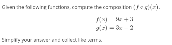 Solved Given the following functions, compute the | Chegg.com