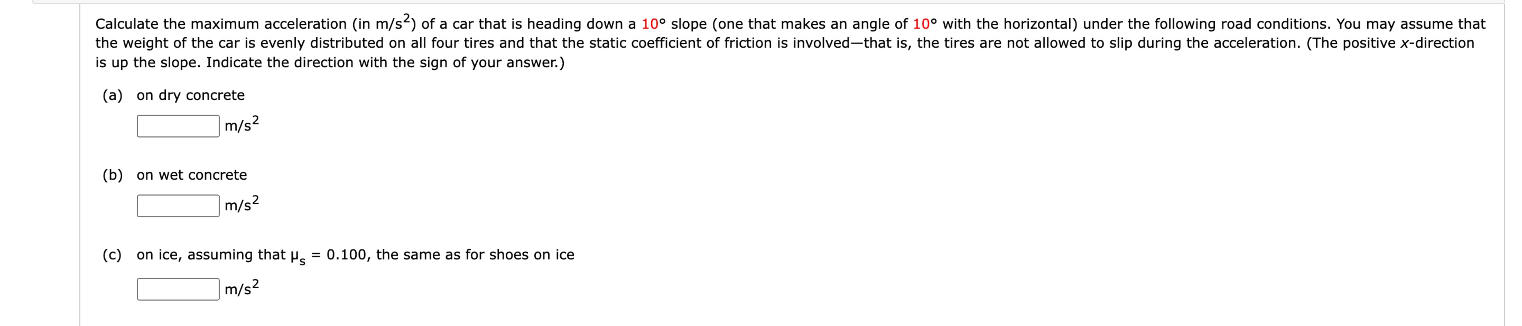 Solved Calculate the maximum acceleration (in ms2 ) ﻿of a | Chegg.com