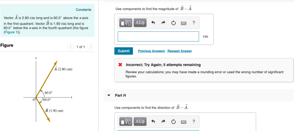 Solved Use components to find the magnitude of B- A. | Chegg.com