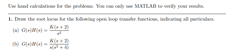 Solved Use hand calculations for the problems. You can only | Chegg.com