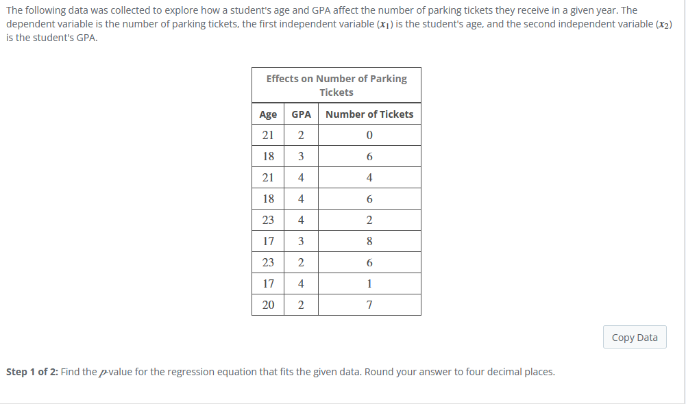 Solved Step 2 of 2:Determine if a statistically significant | Chegg.com