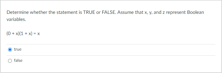 Solved Determine whether the statement is TRUE or FALSE. | Chegg.com