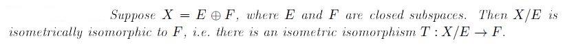 Solved Suppose X=E⊕F, where E and F are closed subspaces. | Chegg.com